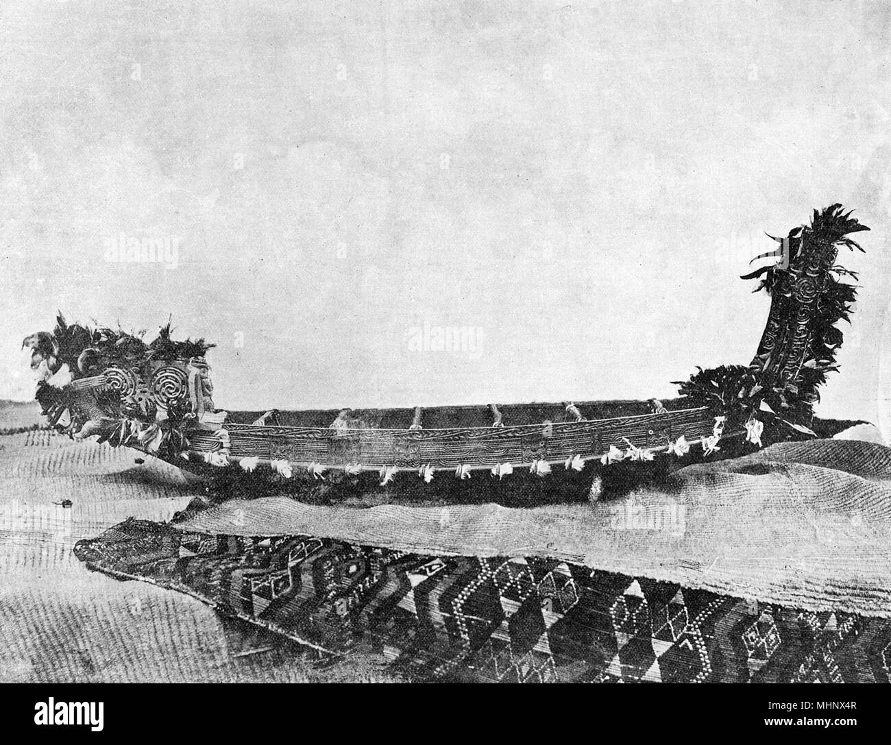 Maori canoe, New Zealand Stock Photo - Alamy