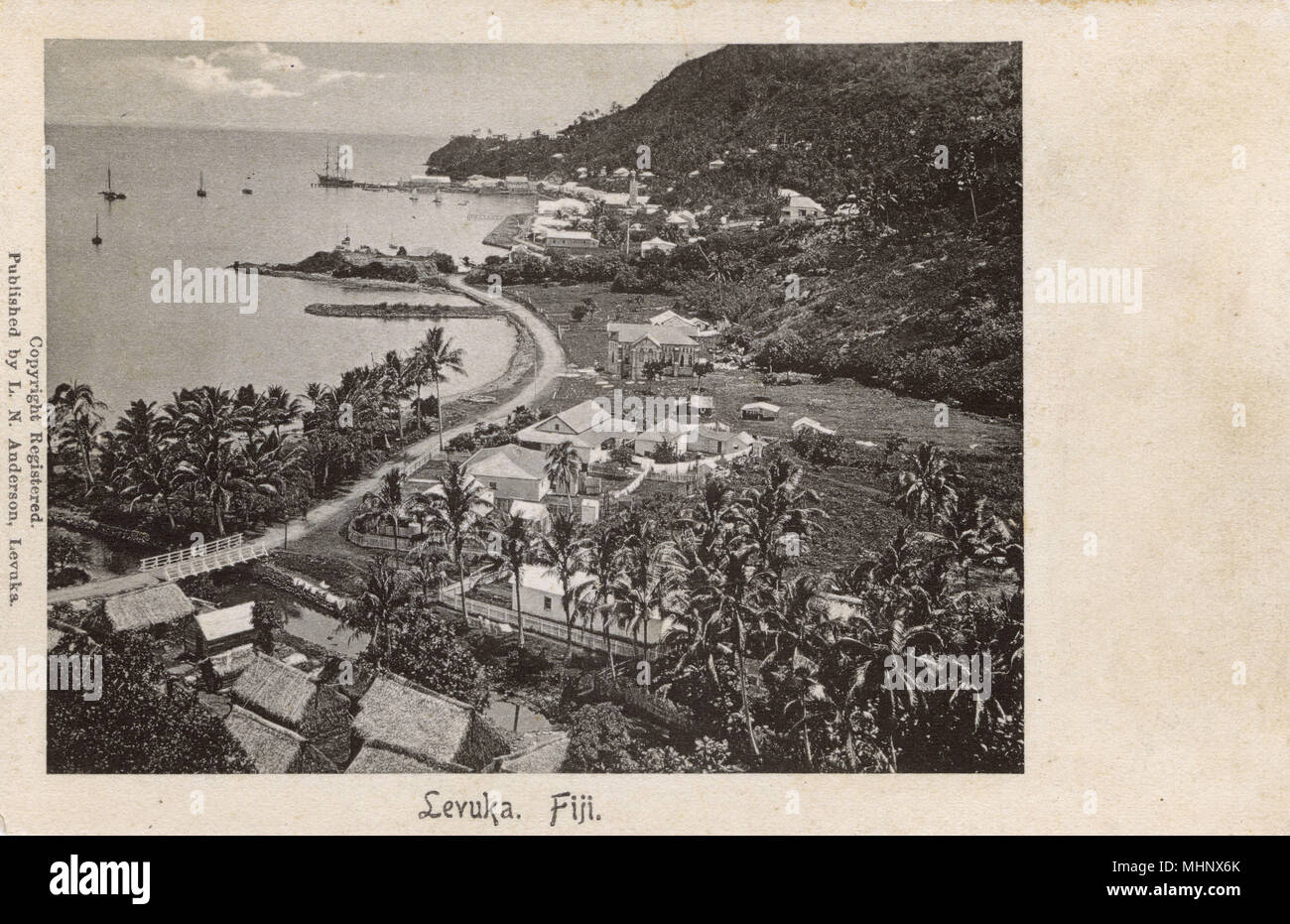 Aerial view of Levuka, Ovalau, Fiji, South Pacific Stock Photo - Alamy