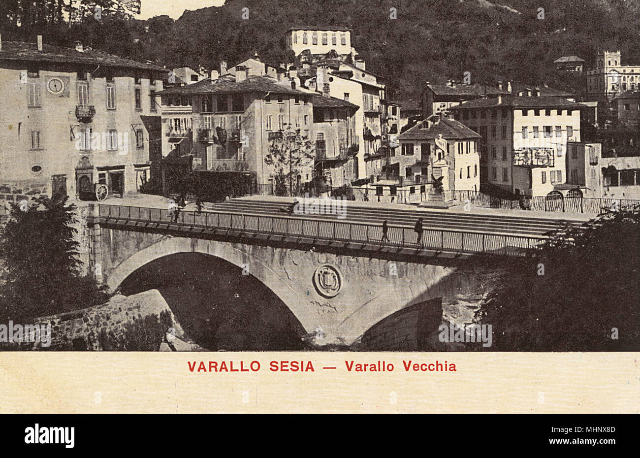 Old town with bridge, Varallo Sesia, Piedmont, Italy Stock Photo - Alamy