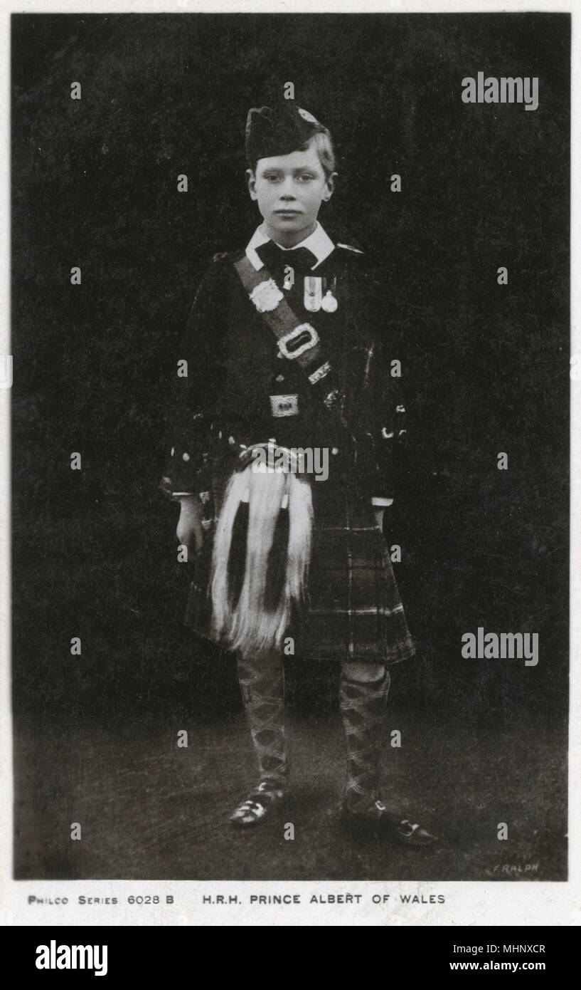 Prince Albert of Wales, later King George VI Stock Photo - Alamy