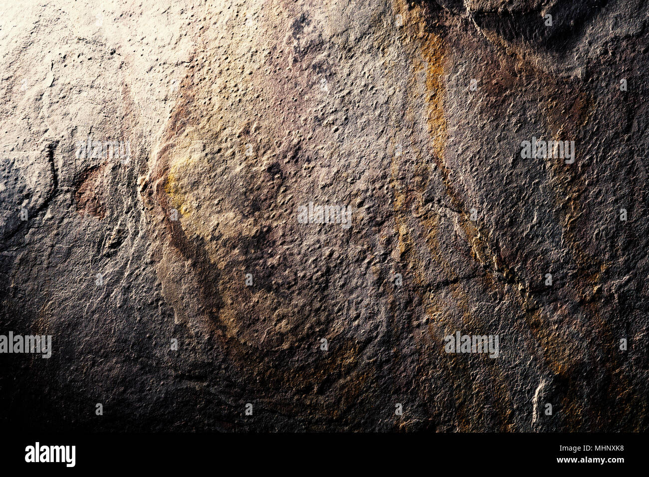 Stone texture background with metal effects. Autumnal colours in gold ...