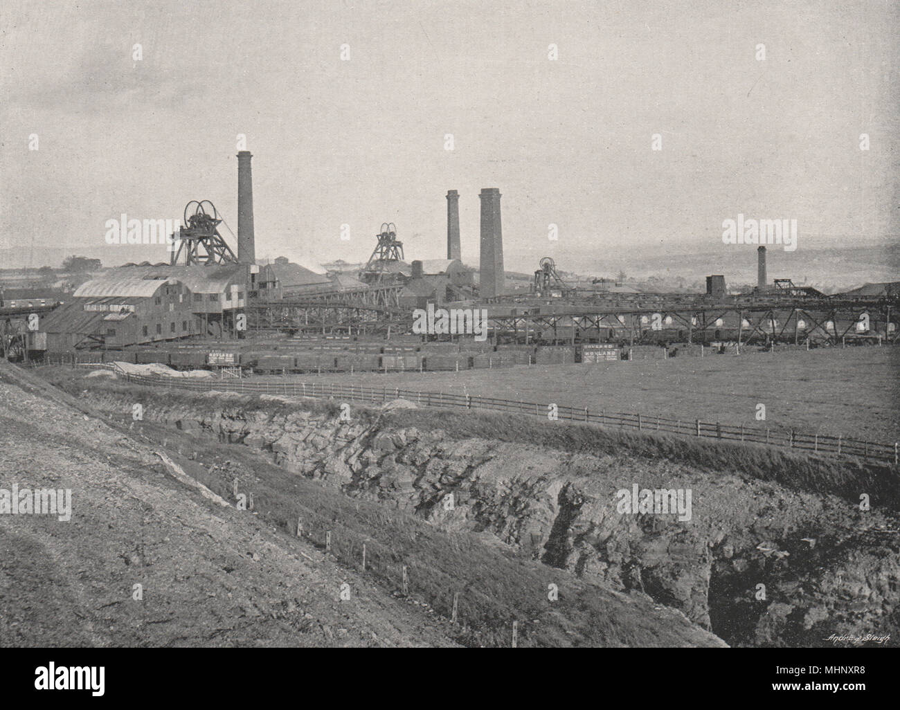 BARNSLEY. Hoyland Silkstone Collieries. Yorkshire coal mining. 1900 old ...