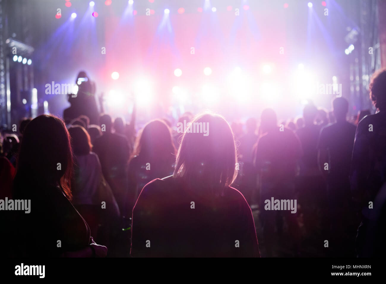 Picture of party people on music festival Stock Photo - Alamy