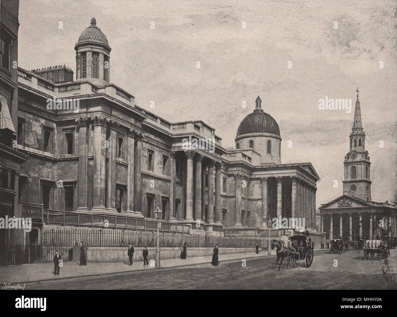 The National Gallery, with St. Martin's Church. London. Historic Houses ...