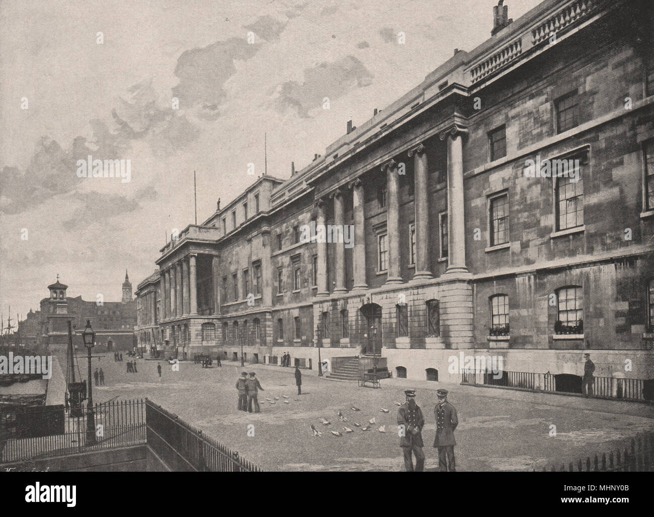 The Customs House. London 1896 old antique vintage print picture Stock ...
