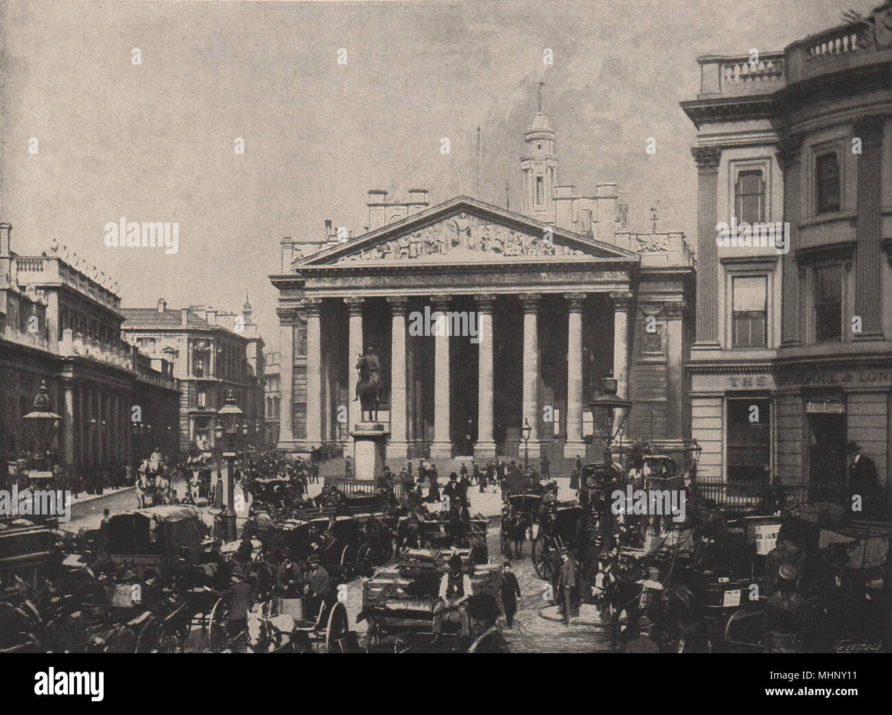 The Royal Exchange. London. Finance 1896 old antique vintage print ...