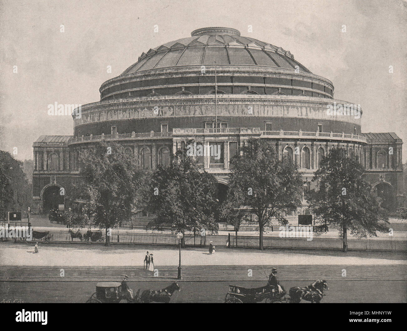 The Royal Albert Hall. London 1896 old antique vintage print picture ...