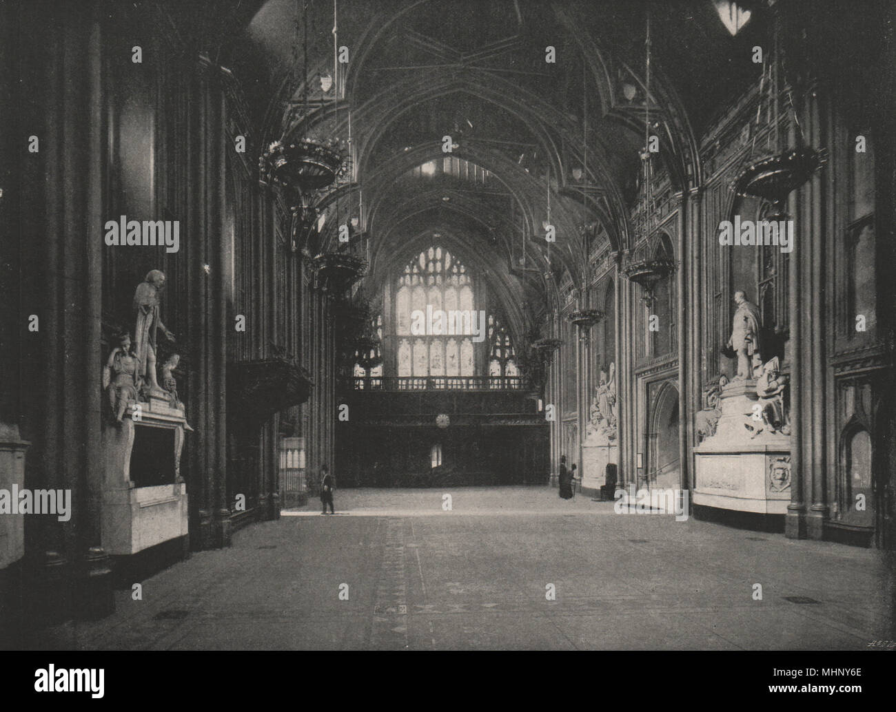 Interior of The Guildhall. London 1896 old antique vintage print ...