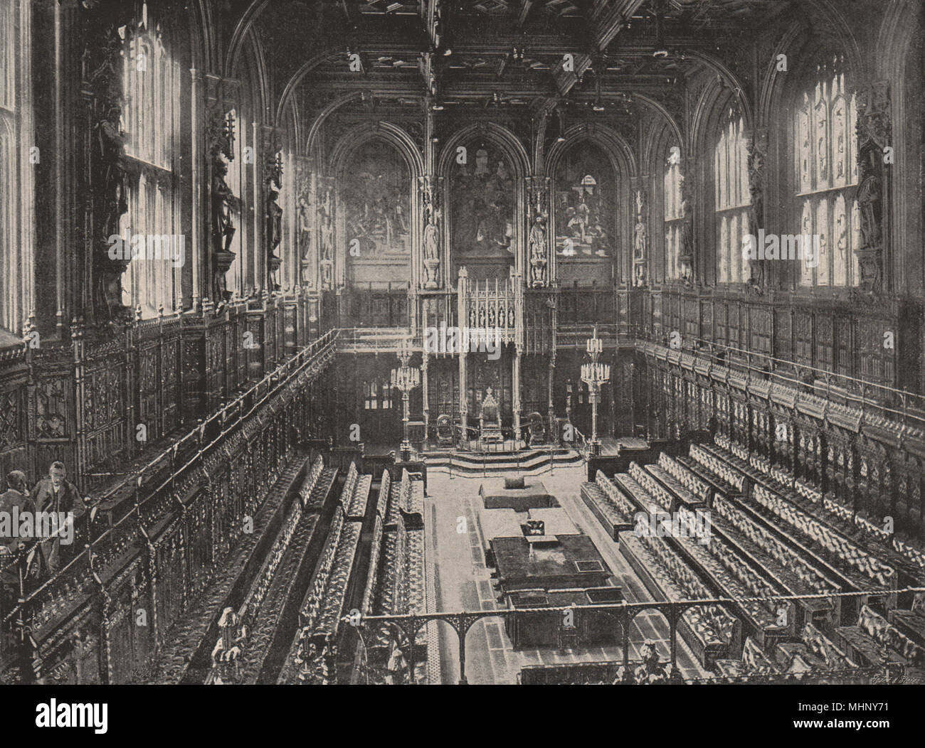Interior of The House of Lords. London. Politics 1896 old antique print ...