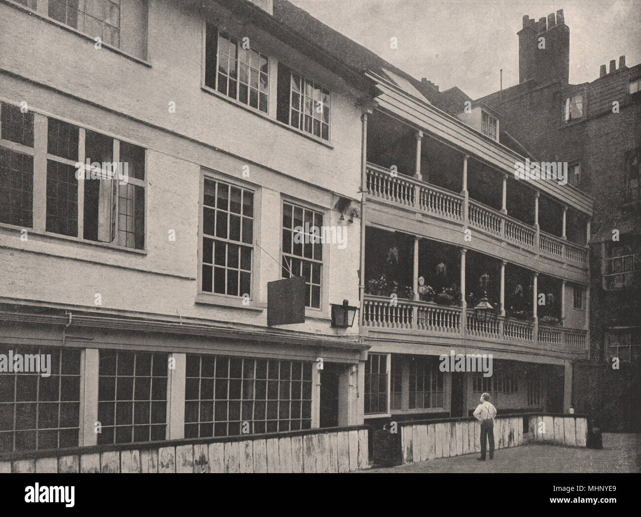 The "George" Inn, Borough. London 1896 old antique vintage print ...