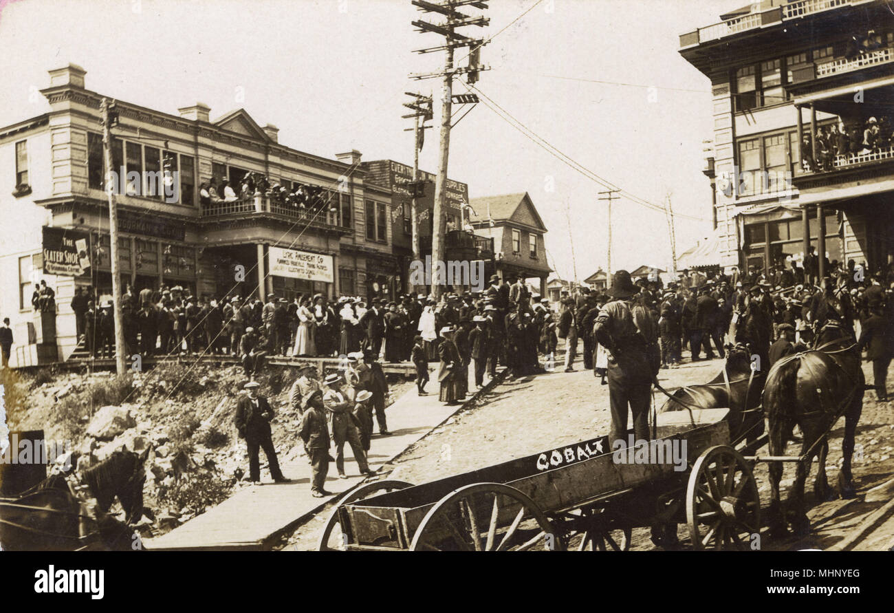 Mass meeting in Cobalt, Ontario, Canada Stock Photo - Alamy