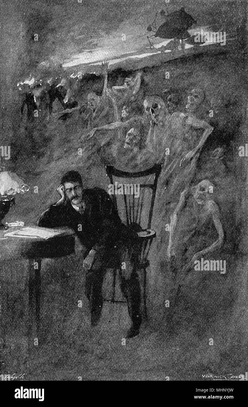 The Narrator is tormented by ghostly visions of the tattered and ...