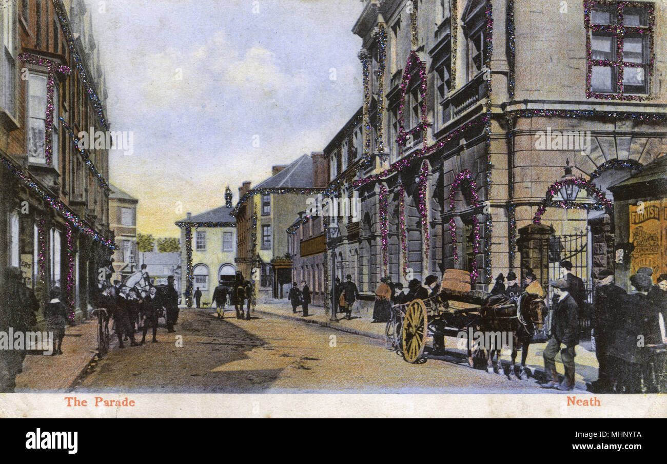 The Parade, Neath, West Glamorgan, Wales. Date: circa 1904 Stock Photo ...
