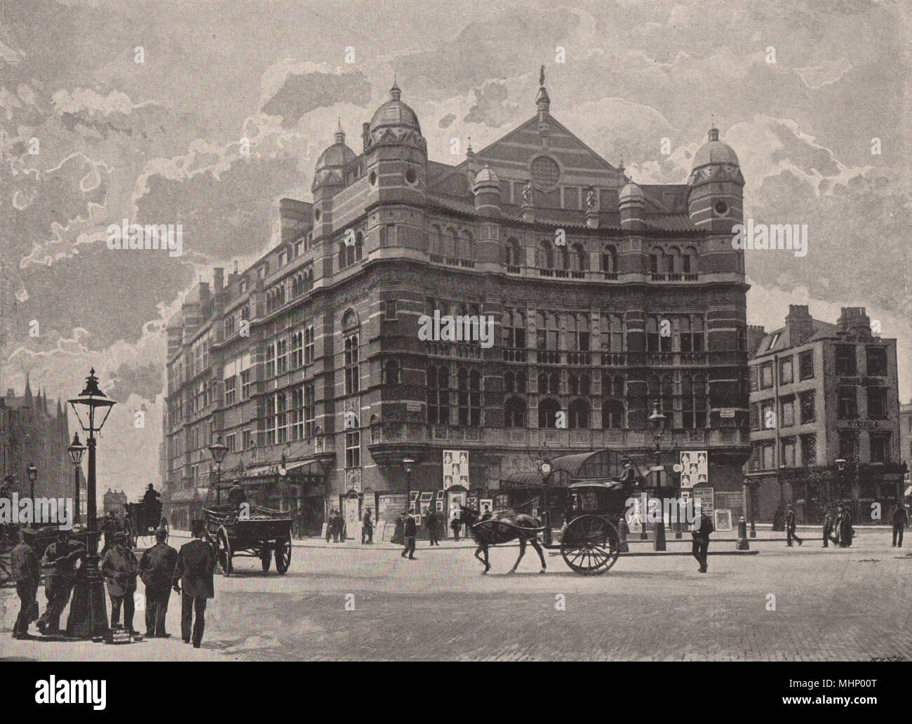 The Palace Theatre. London 1896 old antique vintage print picture Stock ...