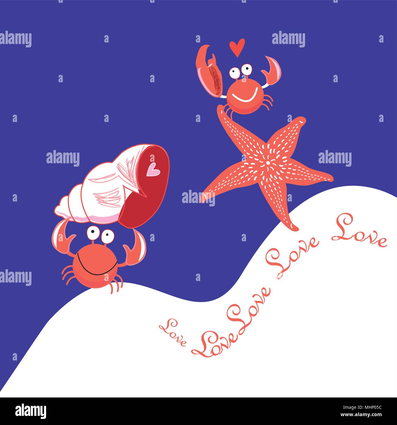 On bright day blue sea Stock Vector Images - Alamy