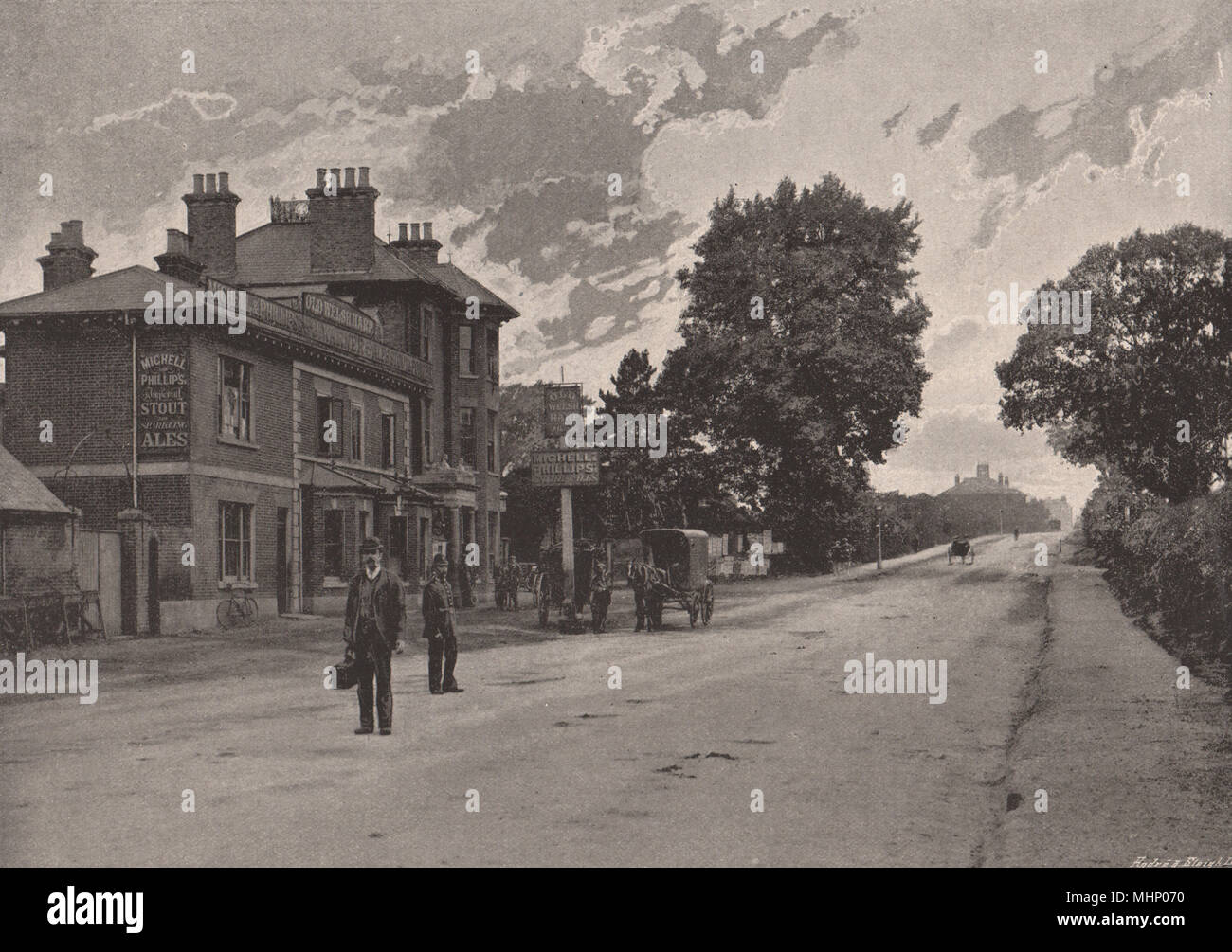 The "Old Welsh Harp," Hendon. London. Lakes 1896 antique print picture ...