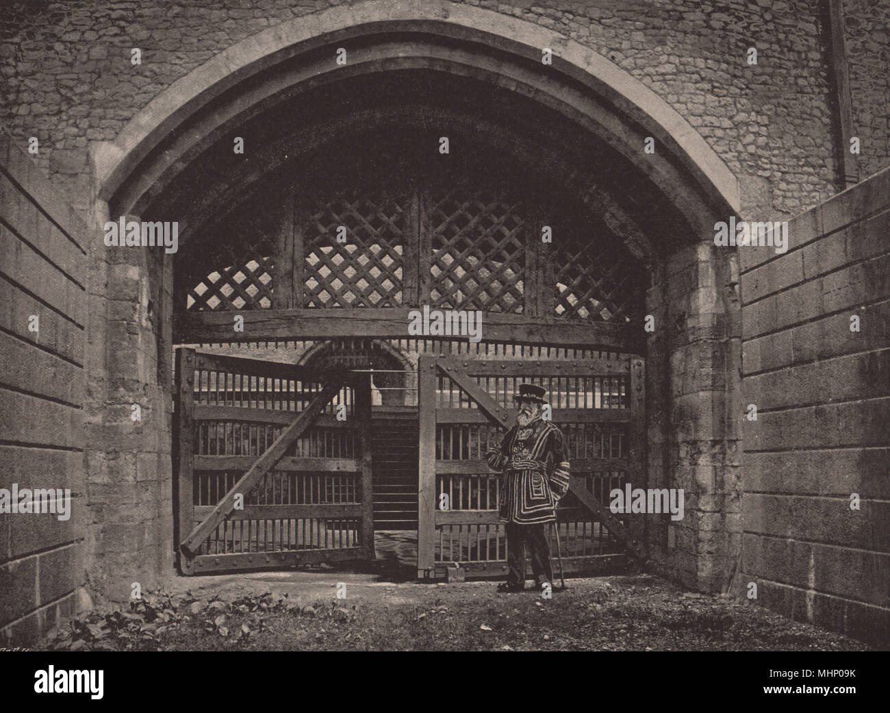 The Tower of London. Traitors' Gate. London 1896 old antique print ...