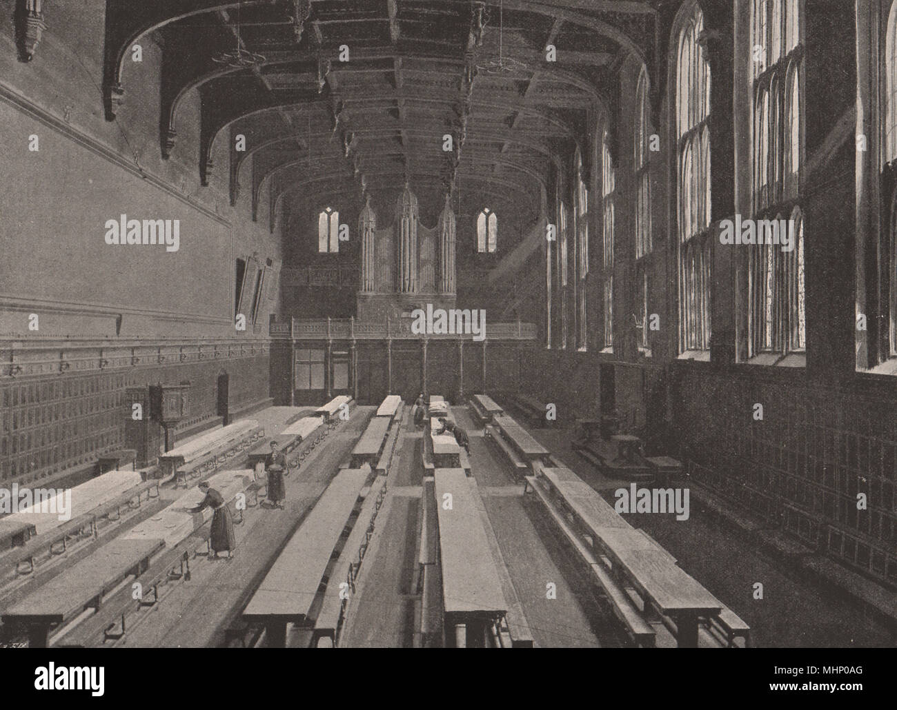 Christ's Hospital. The Dining Hall. London 1896 old antique print ...