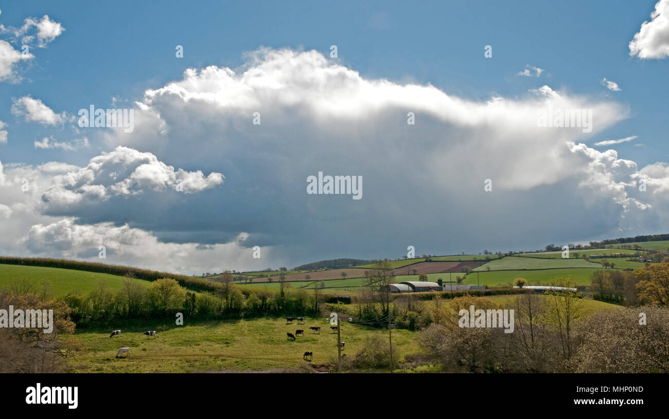 cloud above Bradninch in Devon Stock Photo - Alamy