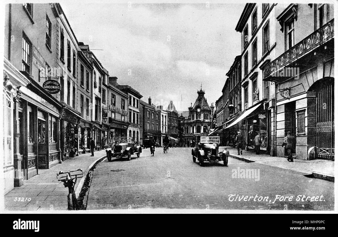 Street clock building people road Black and White Stock Photos & Images ...