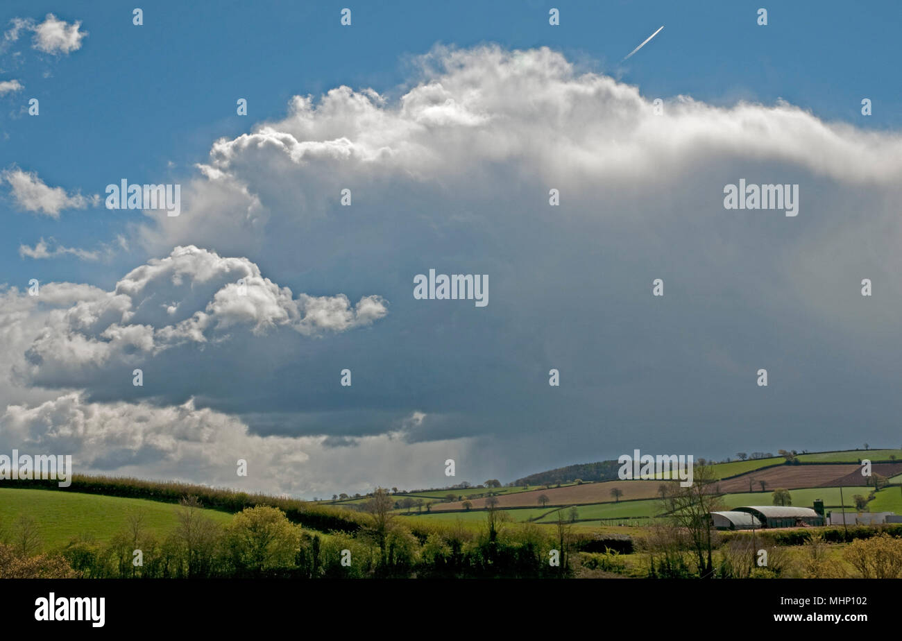 cloud above Bradninch in Devon Stock Photo - Alamy