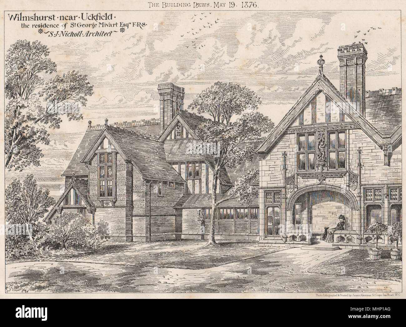 Wilmshurst, nr Uckfield, house of St. George Mivart; SJ Nicholl ...