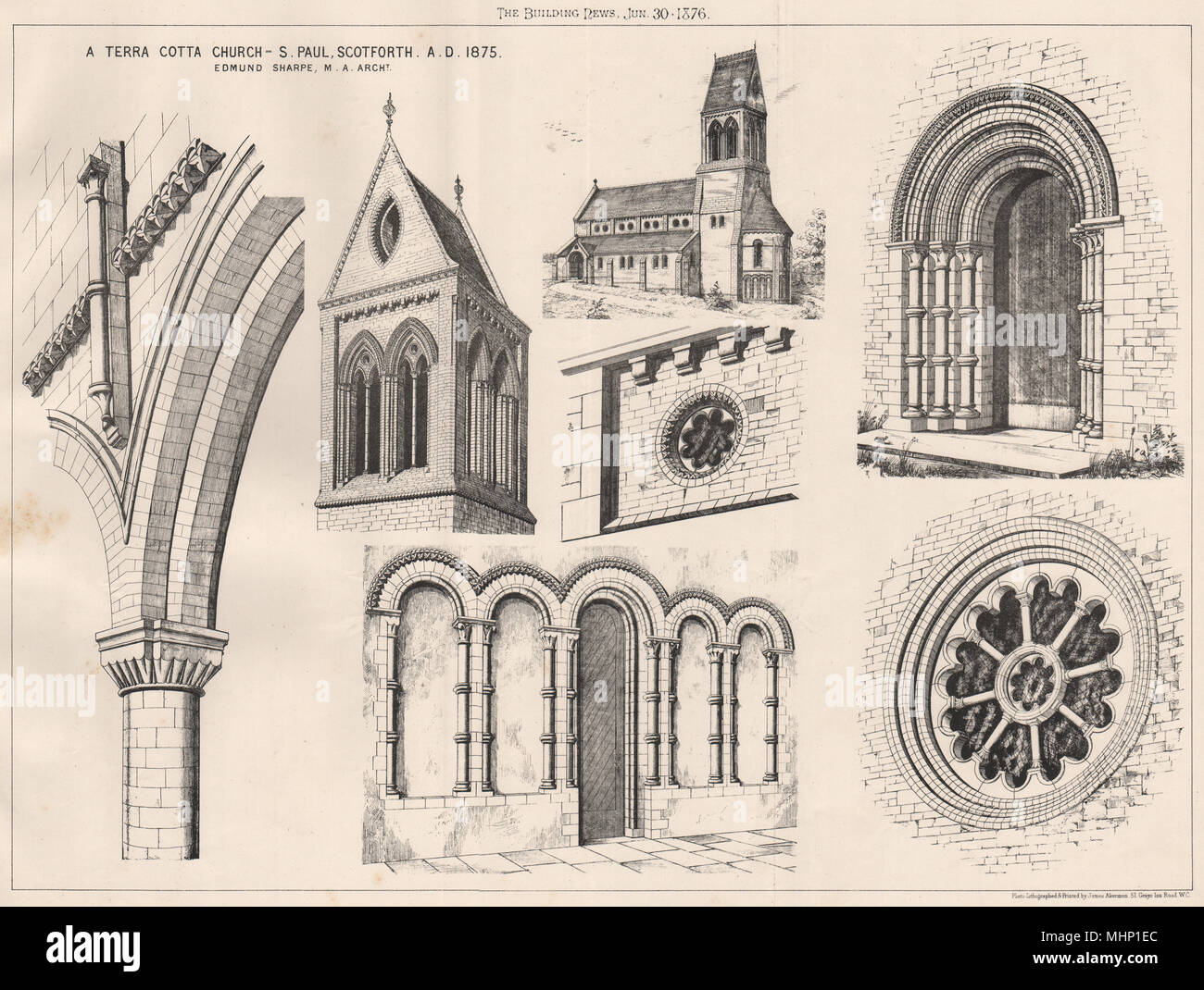 Terracotta church, St Paul, Scotforth; Edmund Sharpe Architect ...