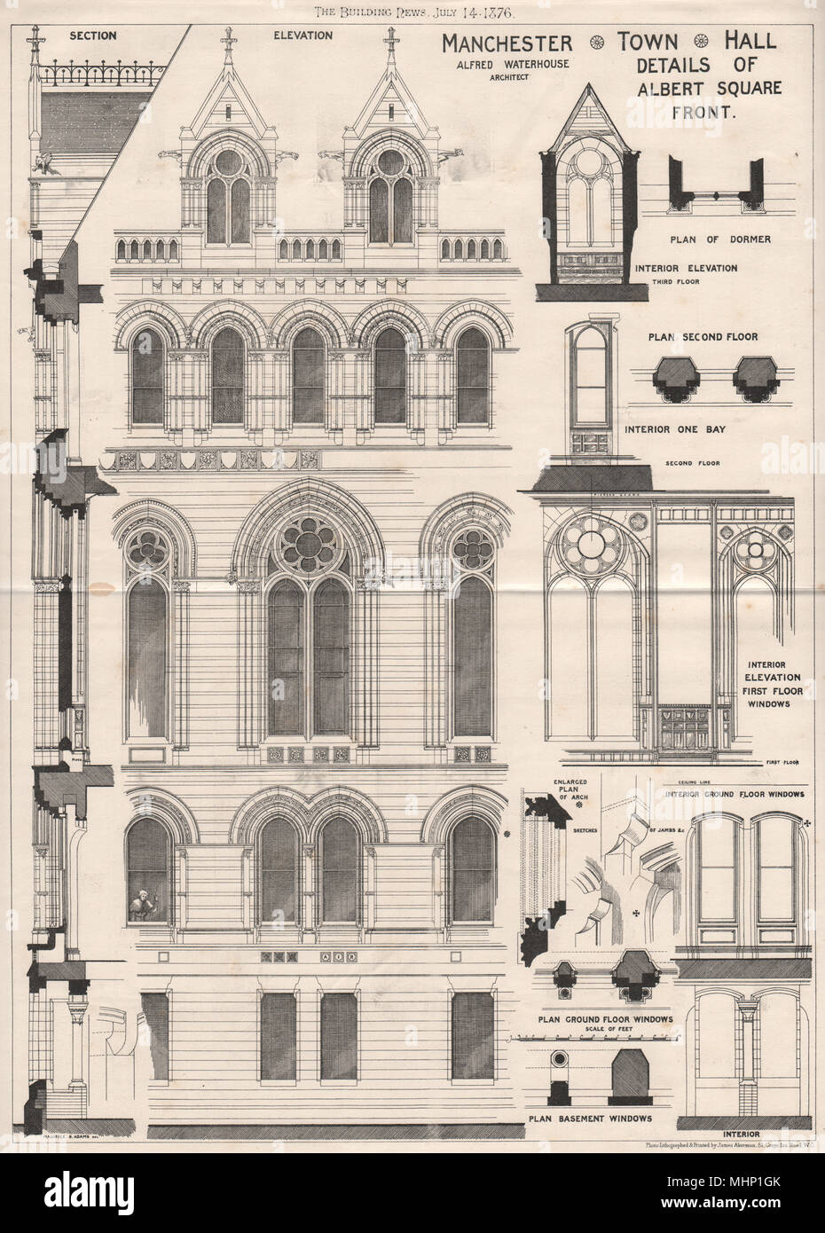Alfred waterhouse town hall hi-res stock photography and images - Alamy