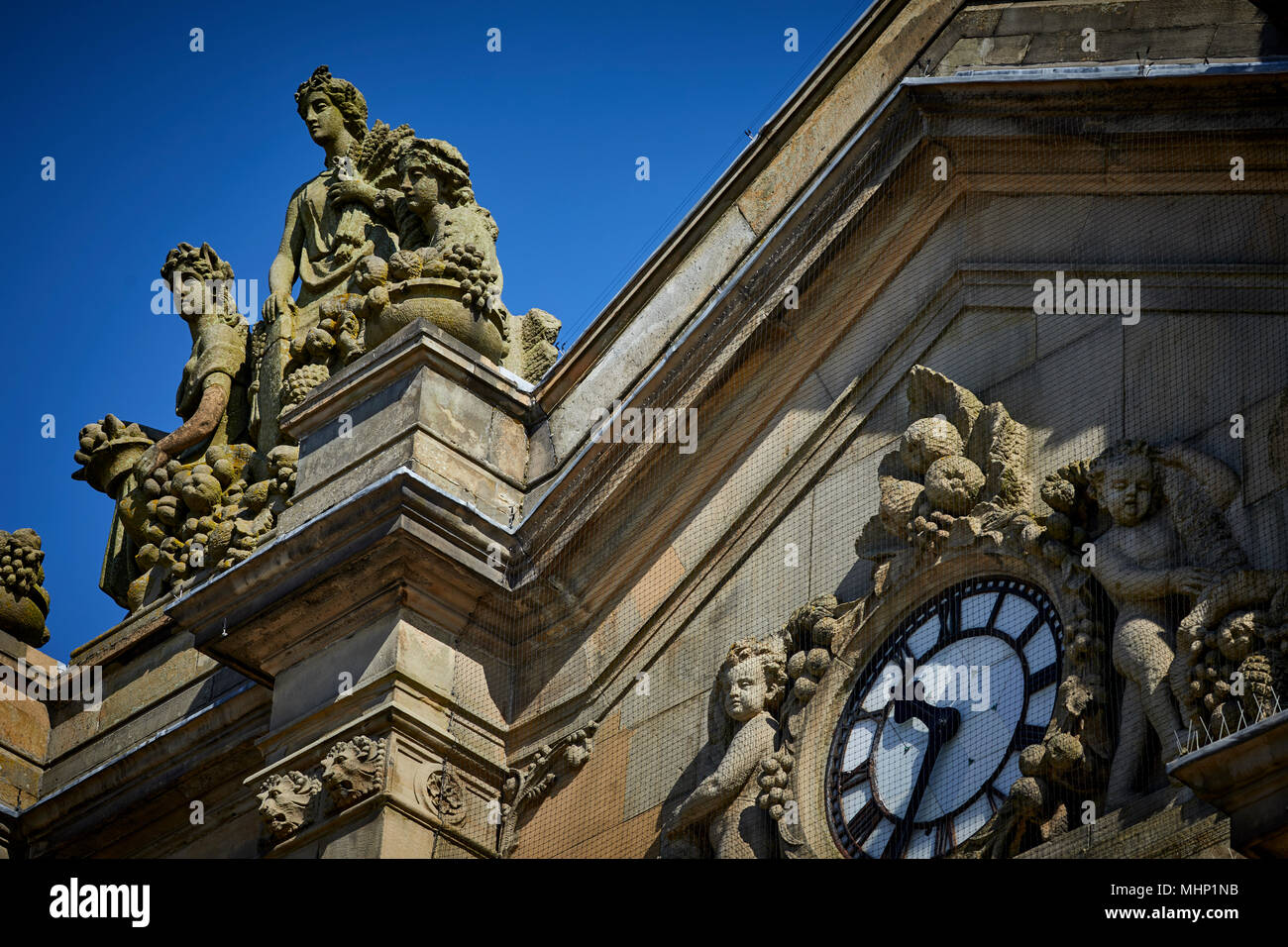 Ornate exterior of Accrington Market Hall, Victorian Market Hall in ...