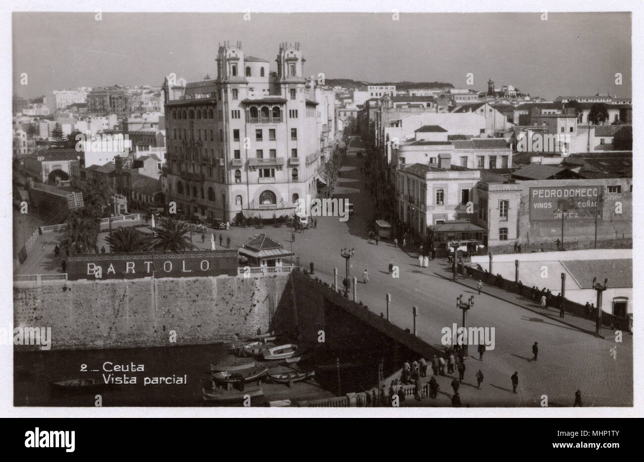 Aerial view of Ceuta, Spanish city in Morocco, North Africa Stock Photo ...