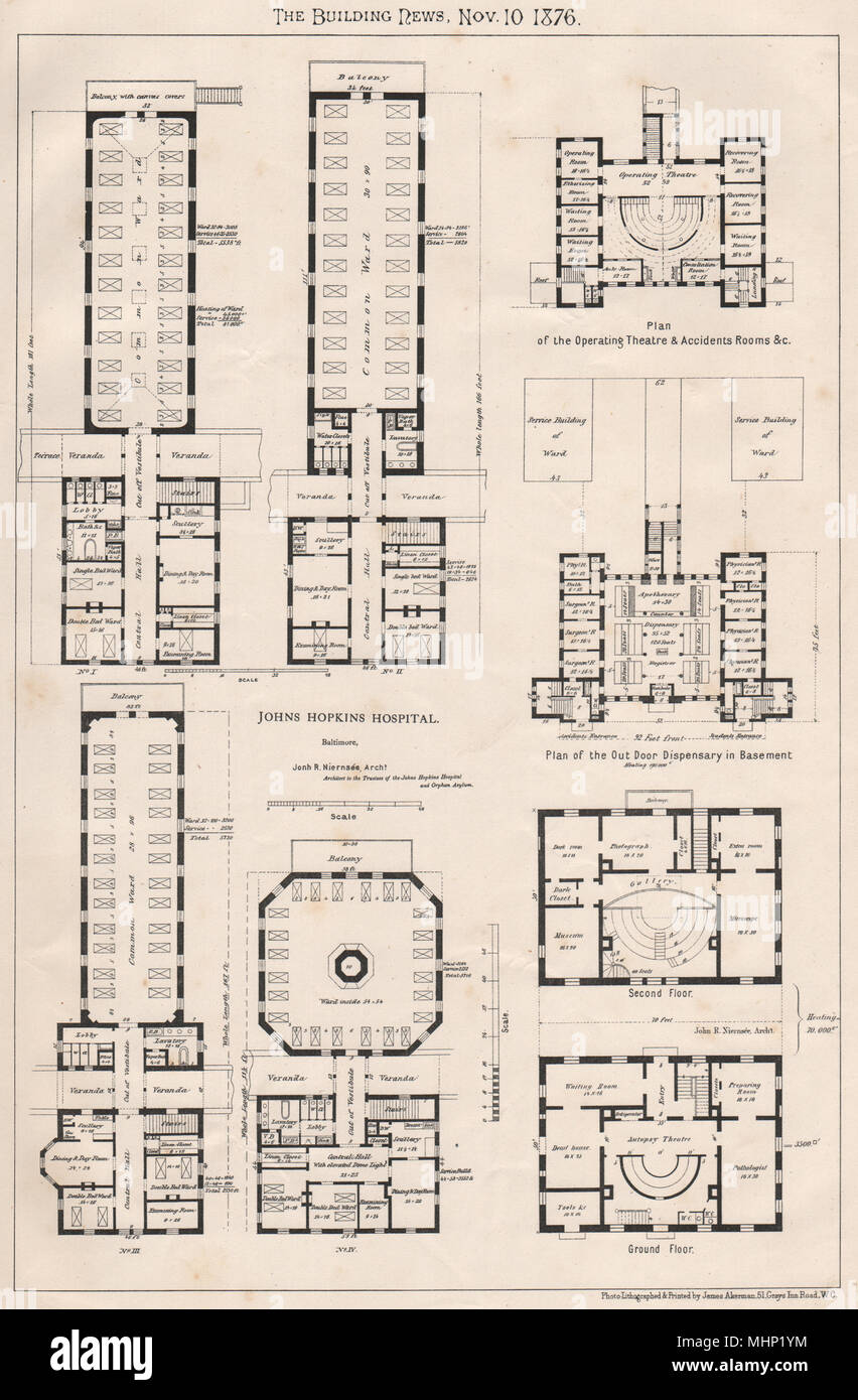 Johns Hopkins Hospital, Baltimore; Jonh R. Niernsée, Architect ...
