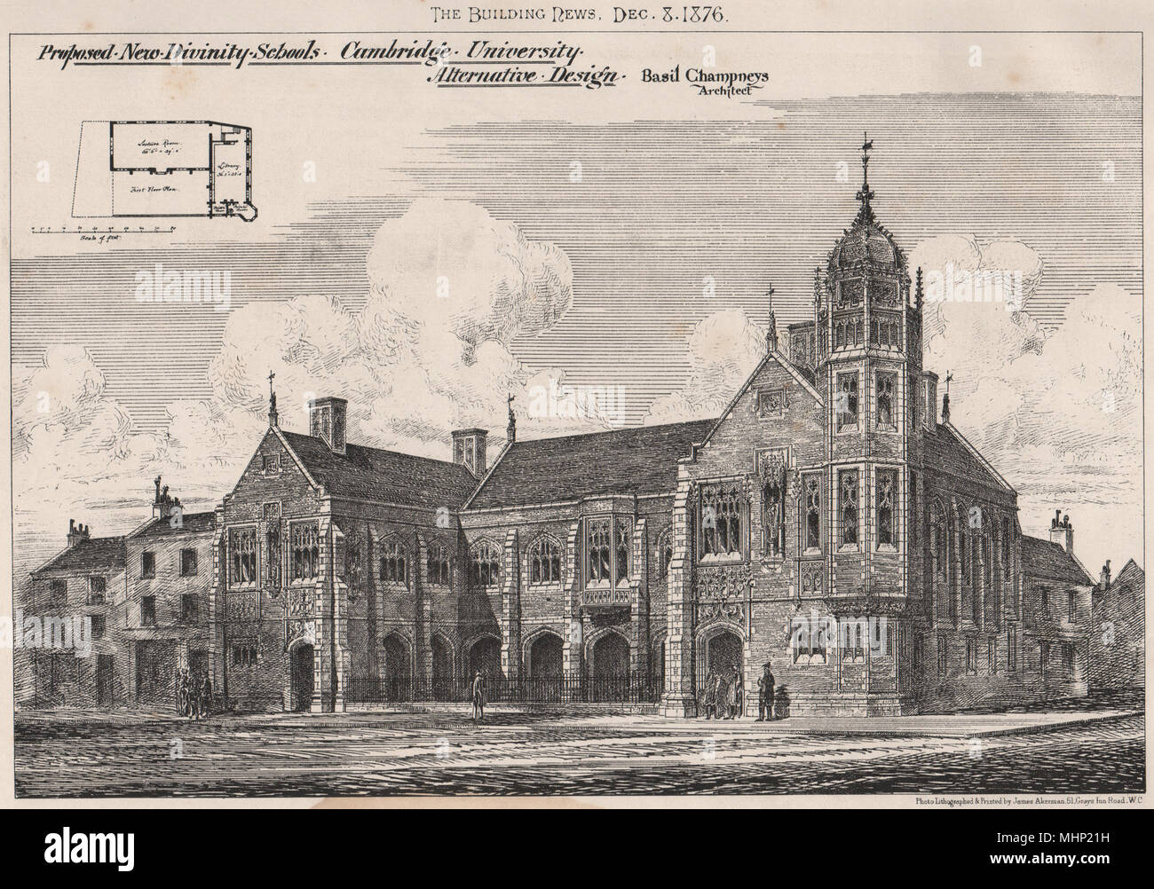 New divinity schools, Cambridge University; Basil Champneys Archt 1876 ...