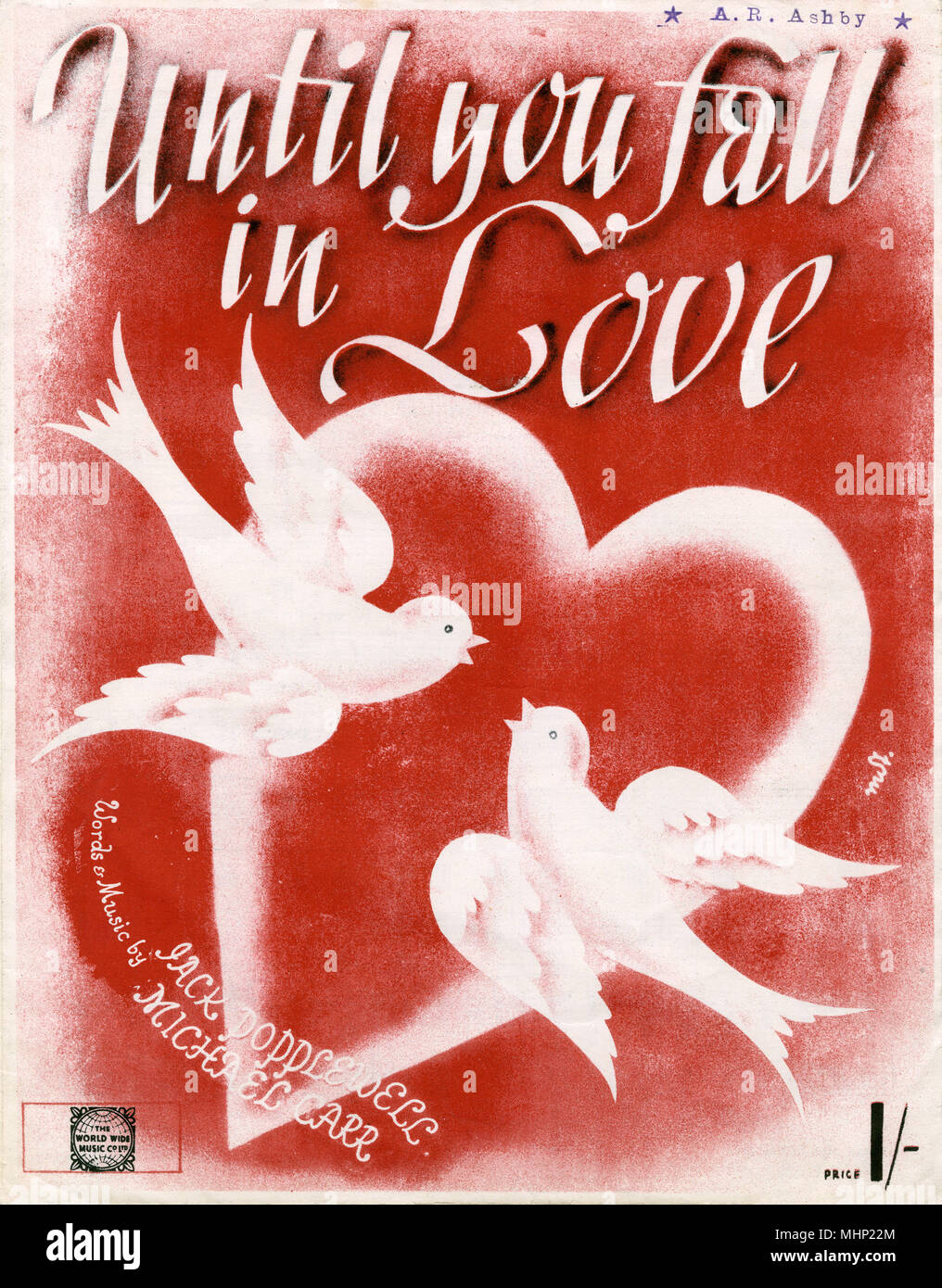 Music sheet - Until You Fall in Love Stock Photo - Alamy