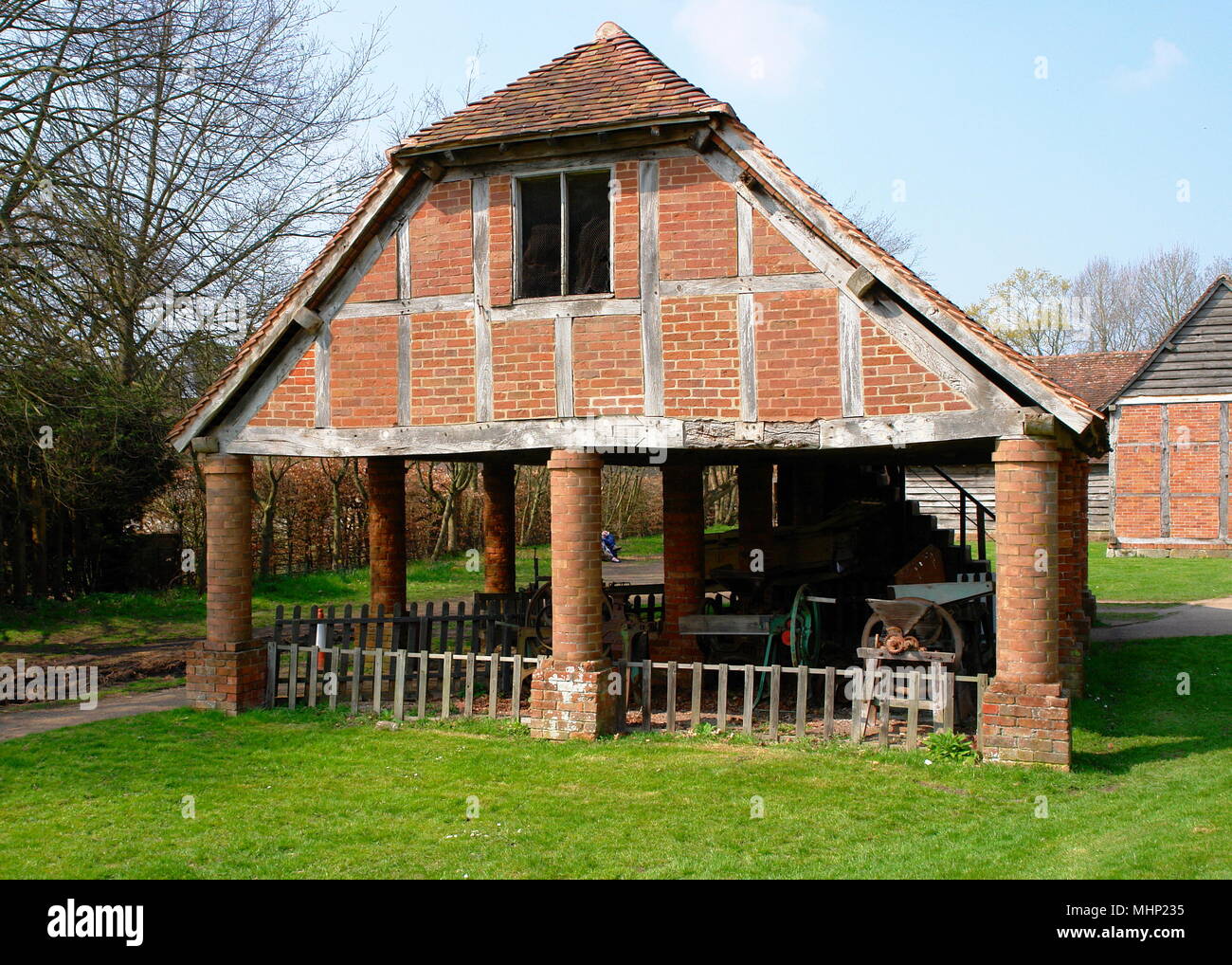 Old farm buildings at the Avoncroft Museum of Buildings, near ...