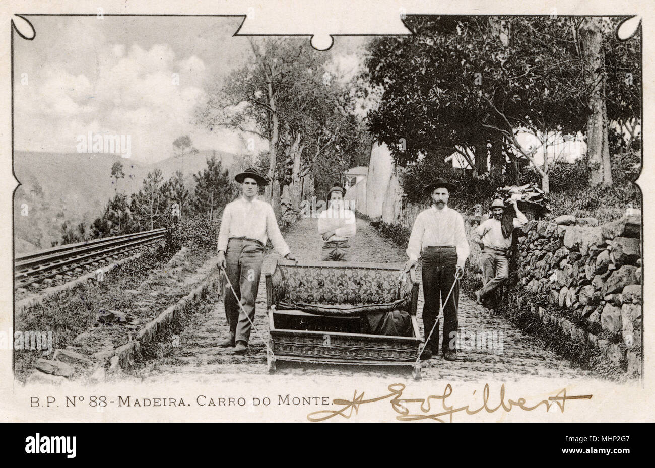 Local men with tourist car in Funchal, Madeira Stock Photo - Alamy