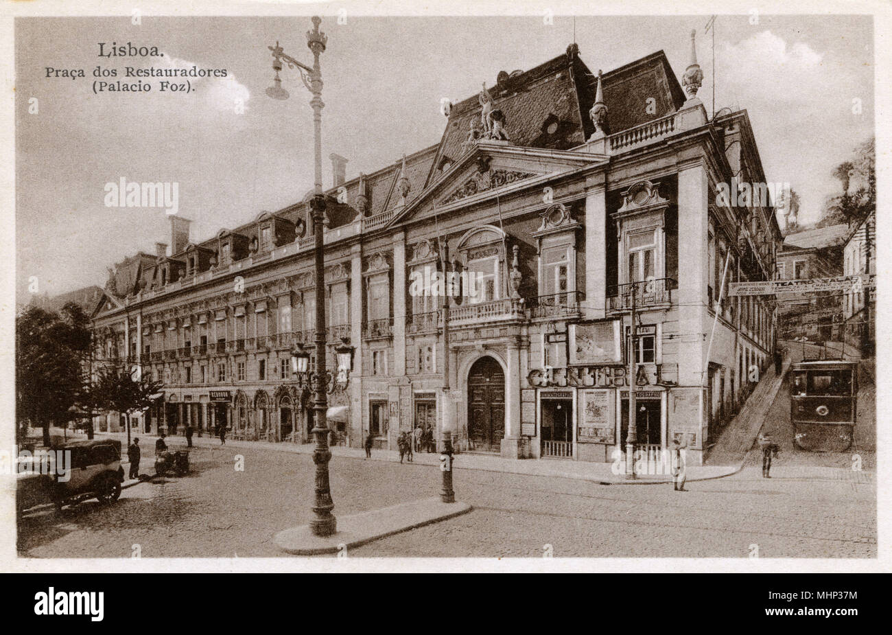 Palacio Foz, Praca dos Restauradores, Lisbon, Portugal Stock Photo - Alamy