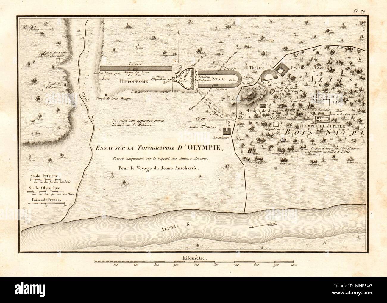 OLYMPIA GREECE plan. "La topographie d'Olympie". Ancient Olympic Games ...