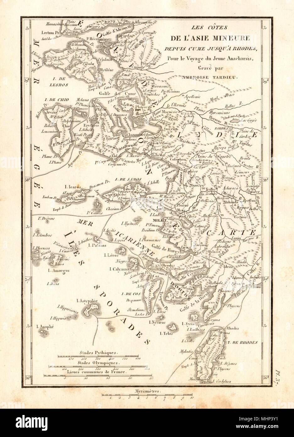 Aegean islands map hi-res stock photography and images - Alamy