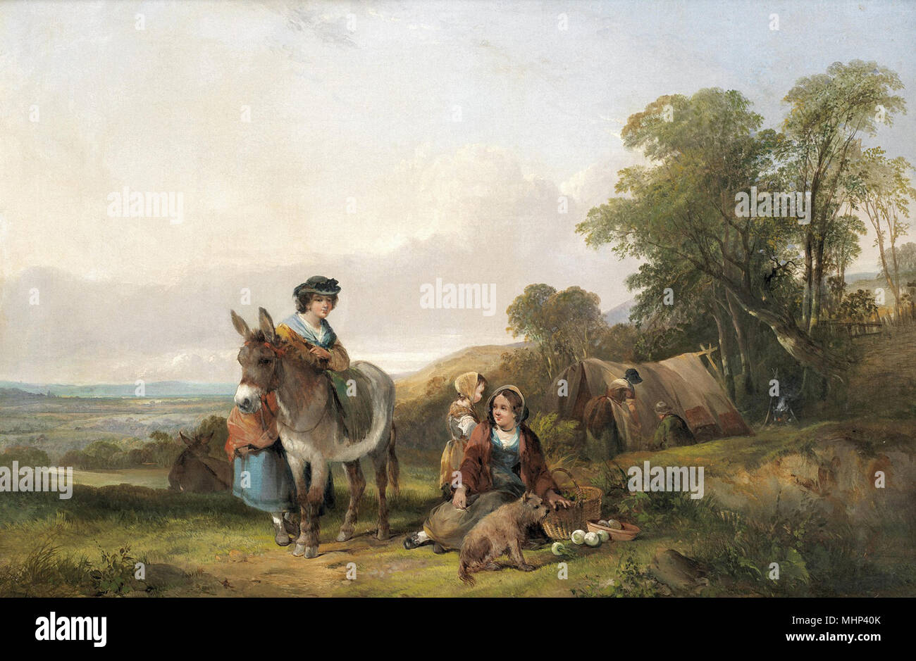 Gypsy encampment painting hi-res stock photography and images - Alamy