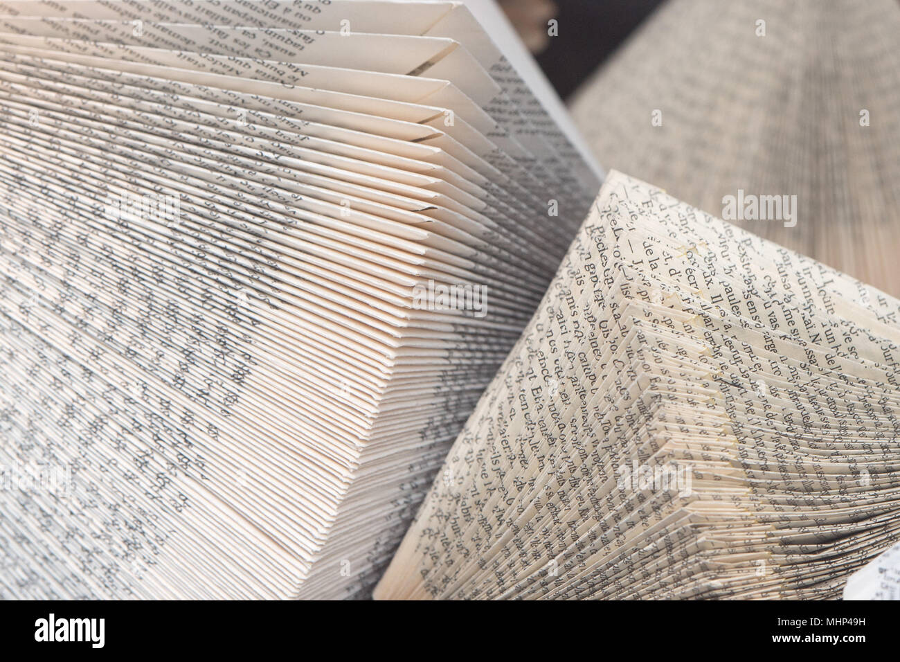 folded antique books page background texture Stock Photo - Alamy