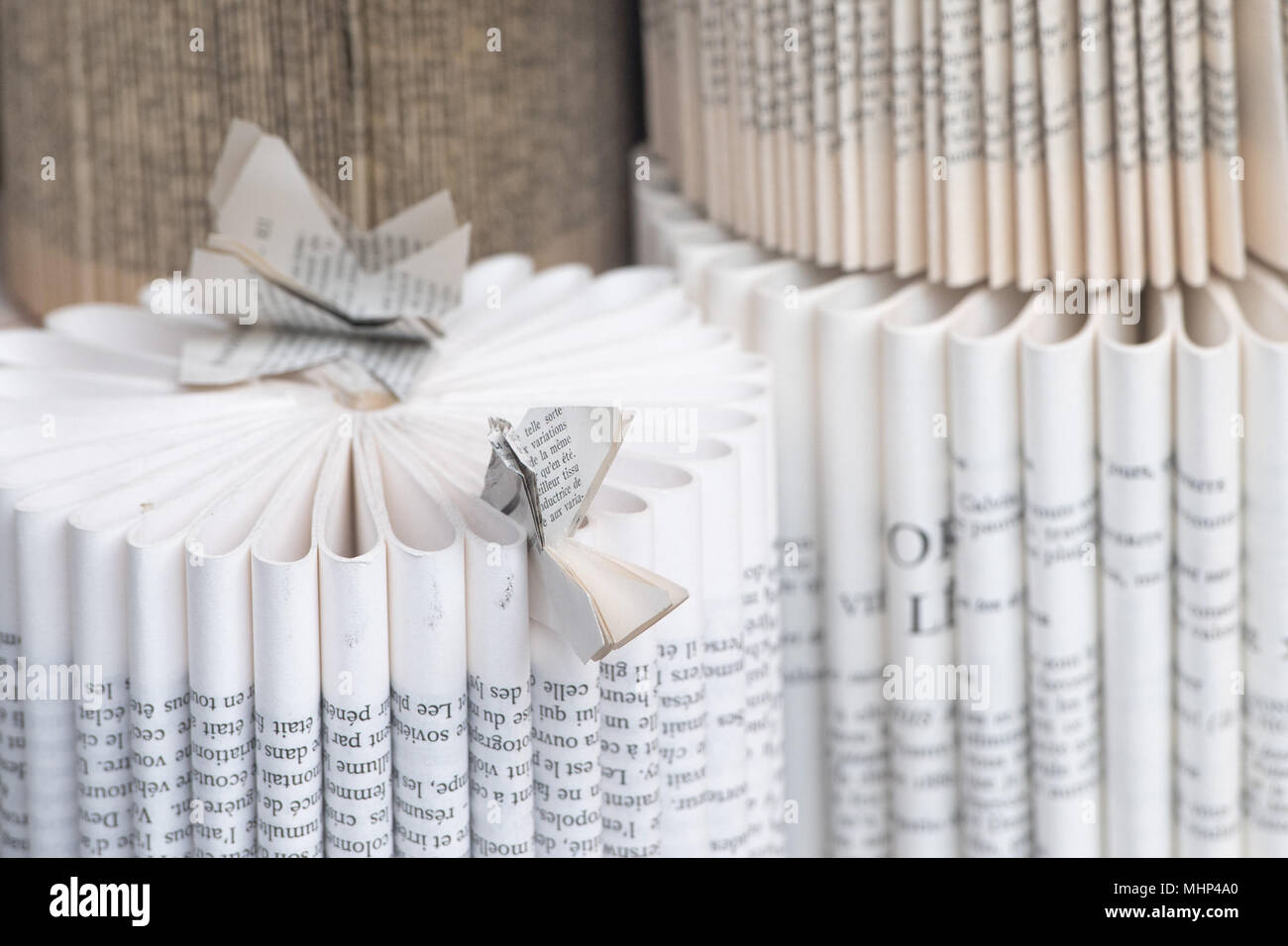 folded antique books page background texture Stock Photo - Alamy