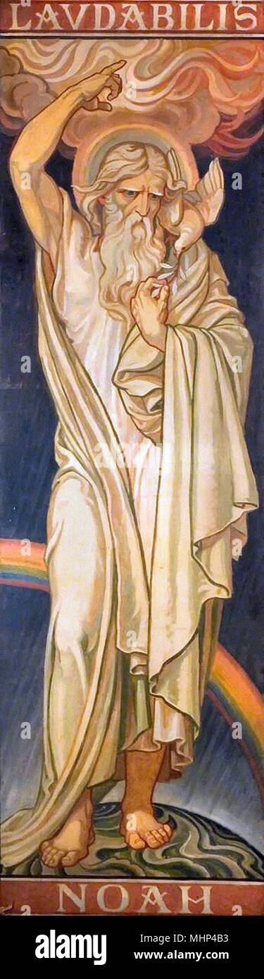 Shields Frederic James - Stained Glass Design Noah Stock Photo - Alamy