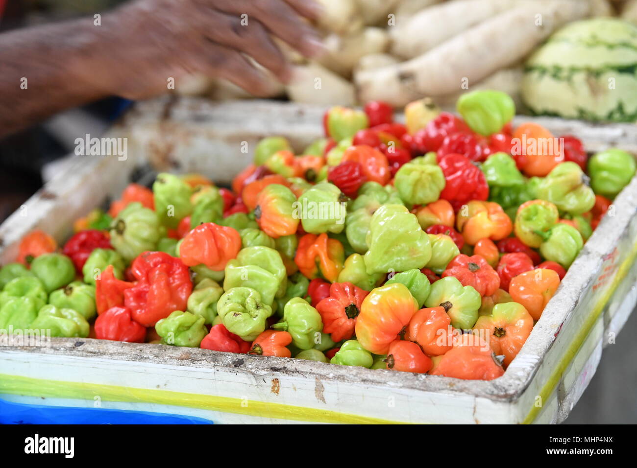 MALE, MALDIVES - MARCH, 4 2017 - People buying fruit and vegatbles at ...