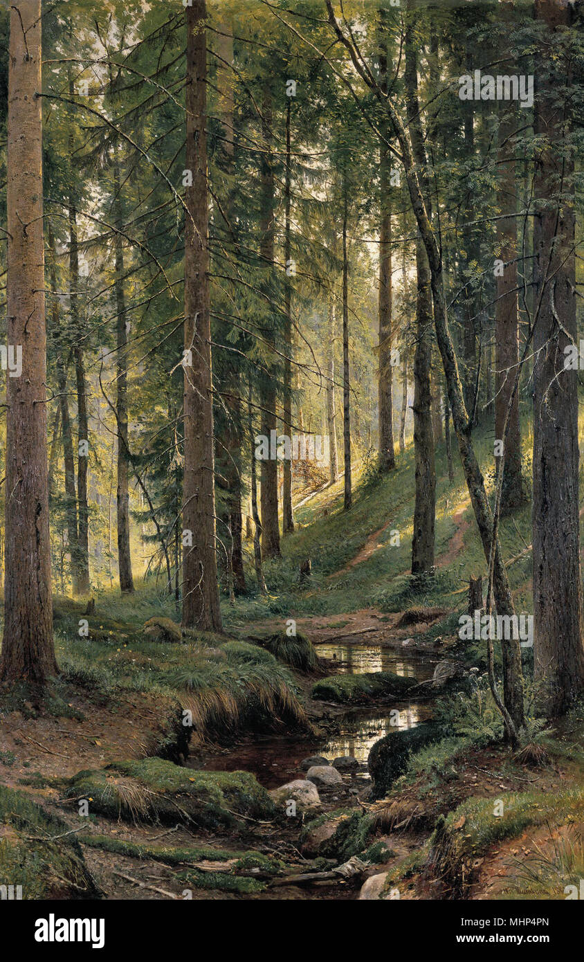 Shishkin Ivan - Forest Stream (by a Hillside Stock Photo - Alamy