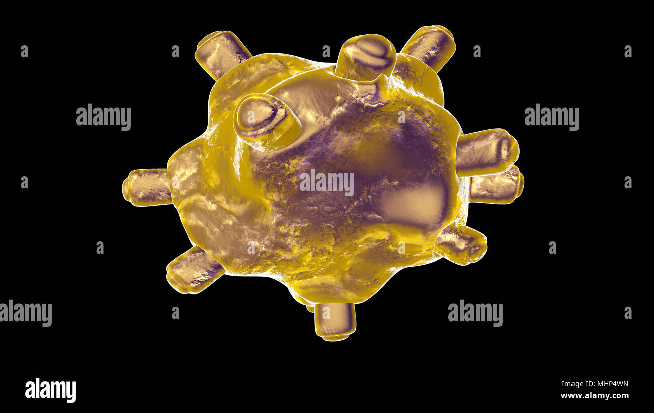 3D Illustration of a generic germ, virus, bacteria or other Microbe ...