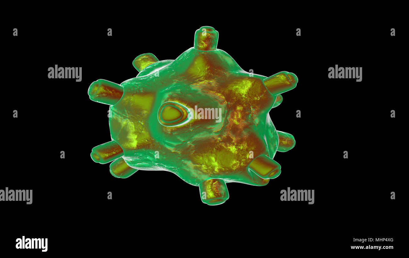 3D Illustration of a generic germ, virus, bacteria or other Microbe ...