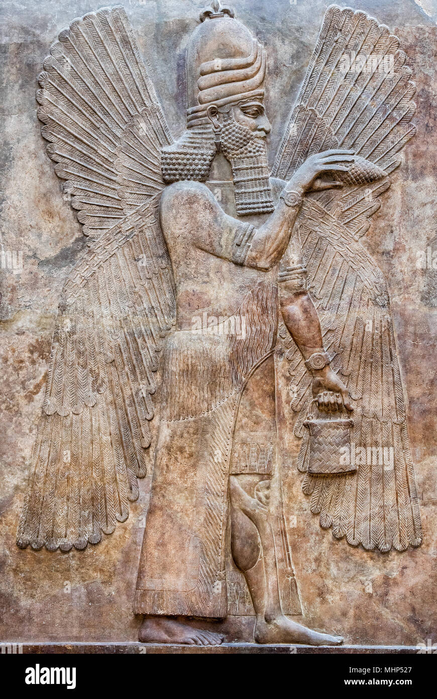 Ancient Babylonia and Assyria sculpture painting from Mesopotamia Stock ...