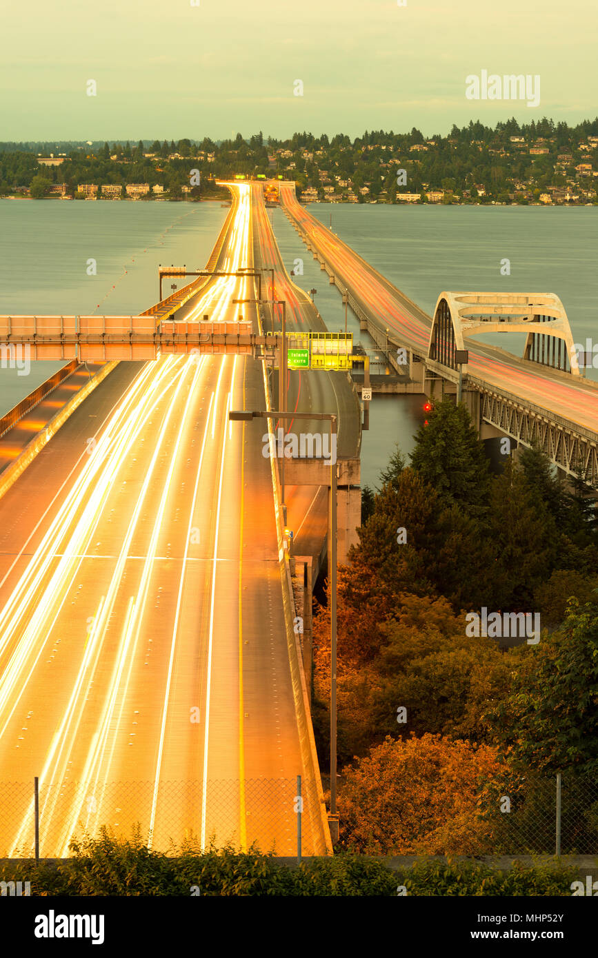 Homer M. Hadley Memorial Bridge over Lake Washington, Seattle ...