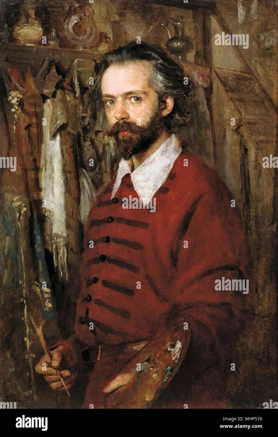 Shtemberg Victor Karlovich - Portrait of the Artist N.S. Matveyev Stock ...