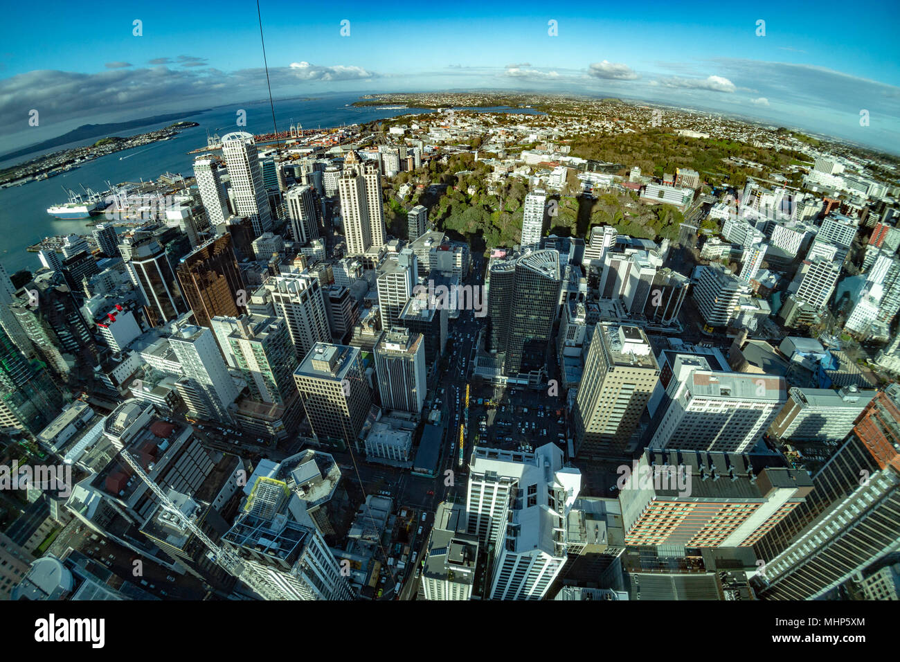 Auckland New Zealand aerial view panorama landscape Stock Photo - Alamy